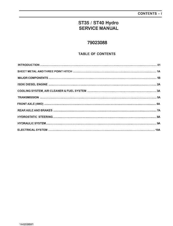 Instant Download AGCO ST35, ST40 Tractor Service Manual – Xperts Manual