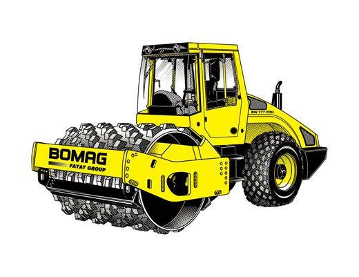 BOMAG BW177 PDH-4 Single drum vibratory Roller PDF Parts Catalog Manua ...