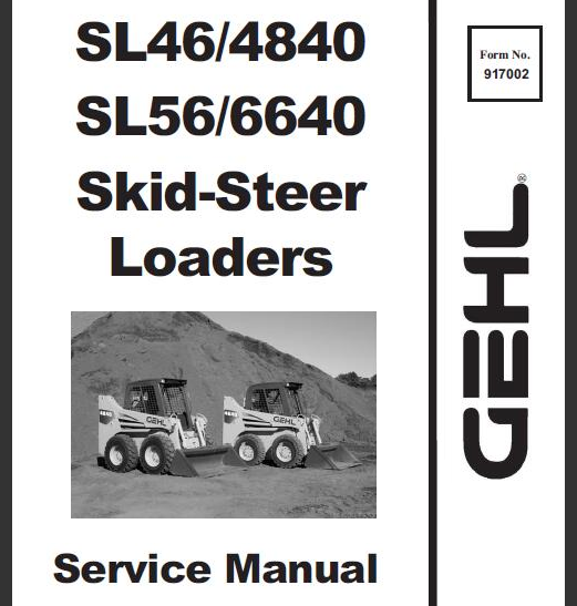 Gehl SL4640, SL4840, SL5640 and SL6640 Skid-Steer Loaders PDF Service ...